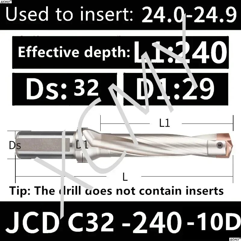 Сверло JCD 10-25 мм для вставки HCD XCMY JCD C32-240-10D