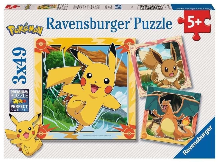 Пазл Ravensburger Pokemon, 3x49 элементов