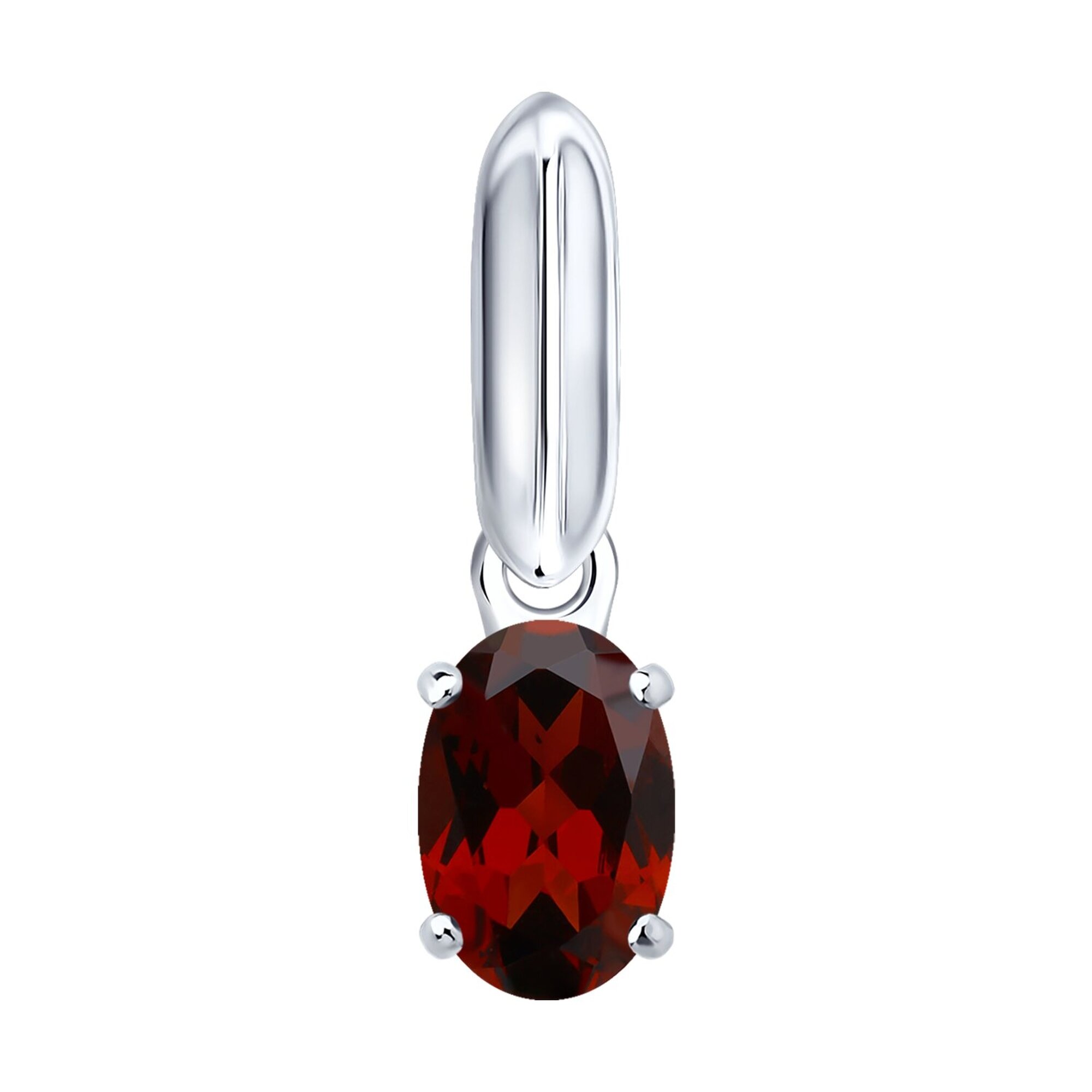 Подвеска Яхонт, серебро, 925 проба, гранат