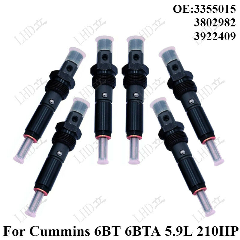 Топливная форсунка 3355015 3802982 3922409 для Cummins 6BT 6BTA 5.9L 210HP дизель, 6 шт