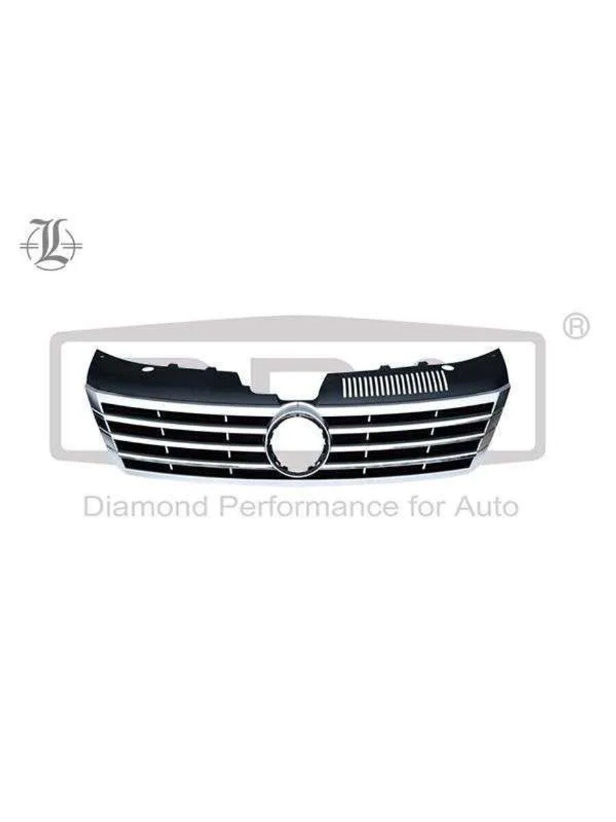 Решетка радиатора для VW CC B7 (358) 2011.11-2016.12, черная с хромом, 1 шт.
