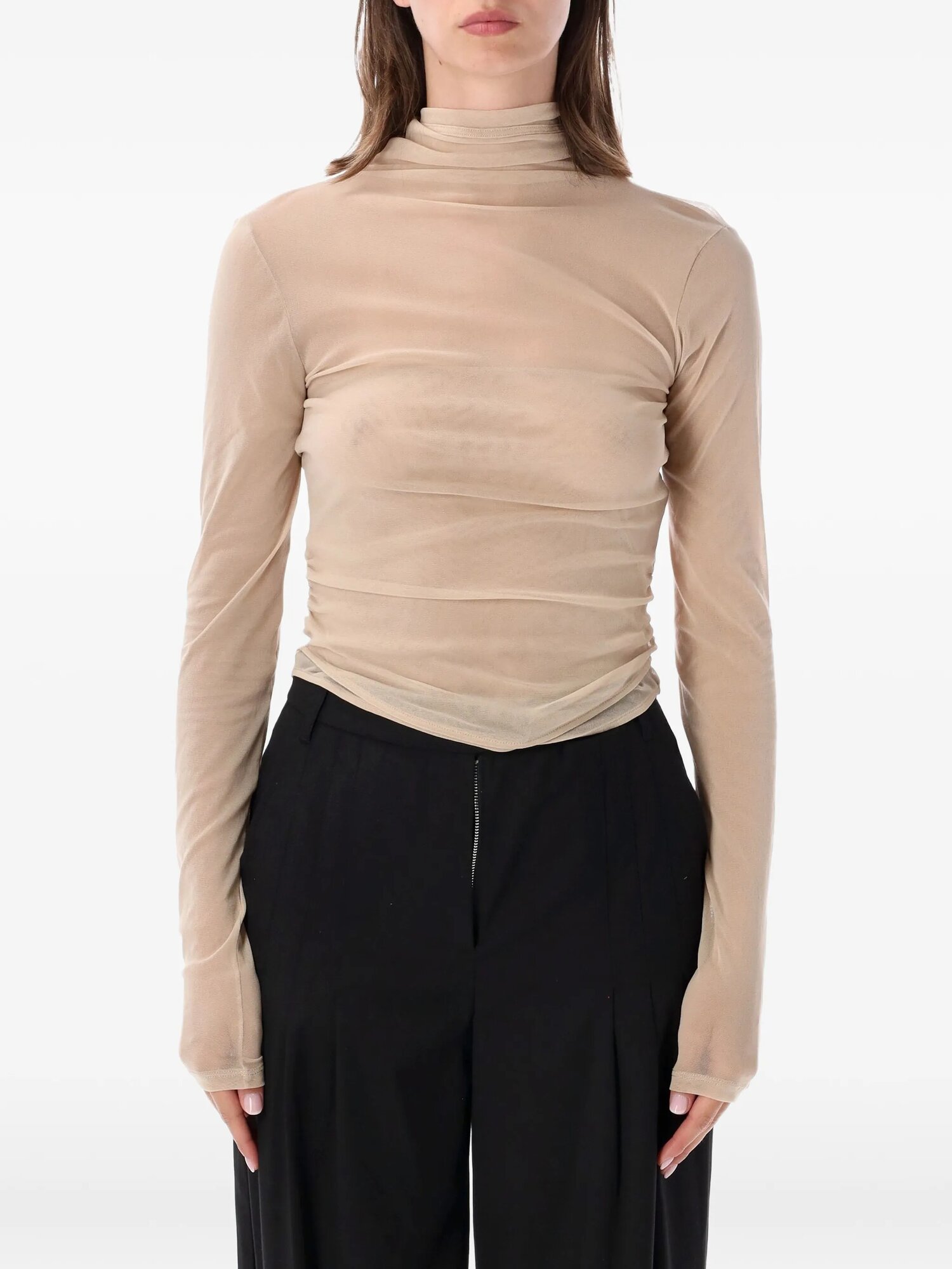 Топ LEMAIRE Ballerina scarf top in mesh jersey
