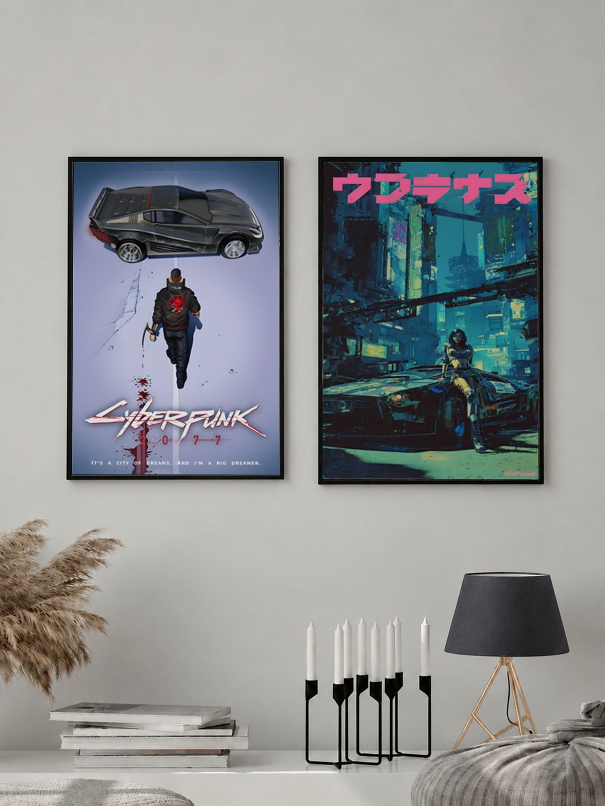 Набор Постеров / Плакатов Киберпанк (Cyberpunk) 2 Листа А3