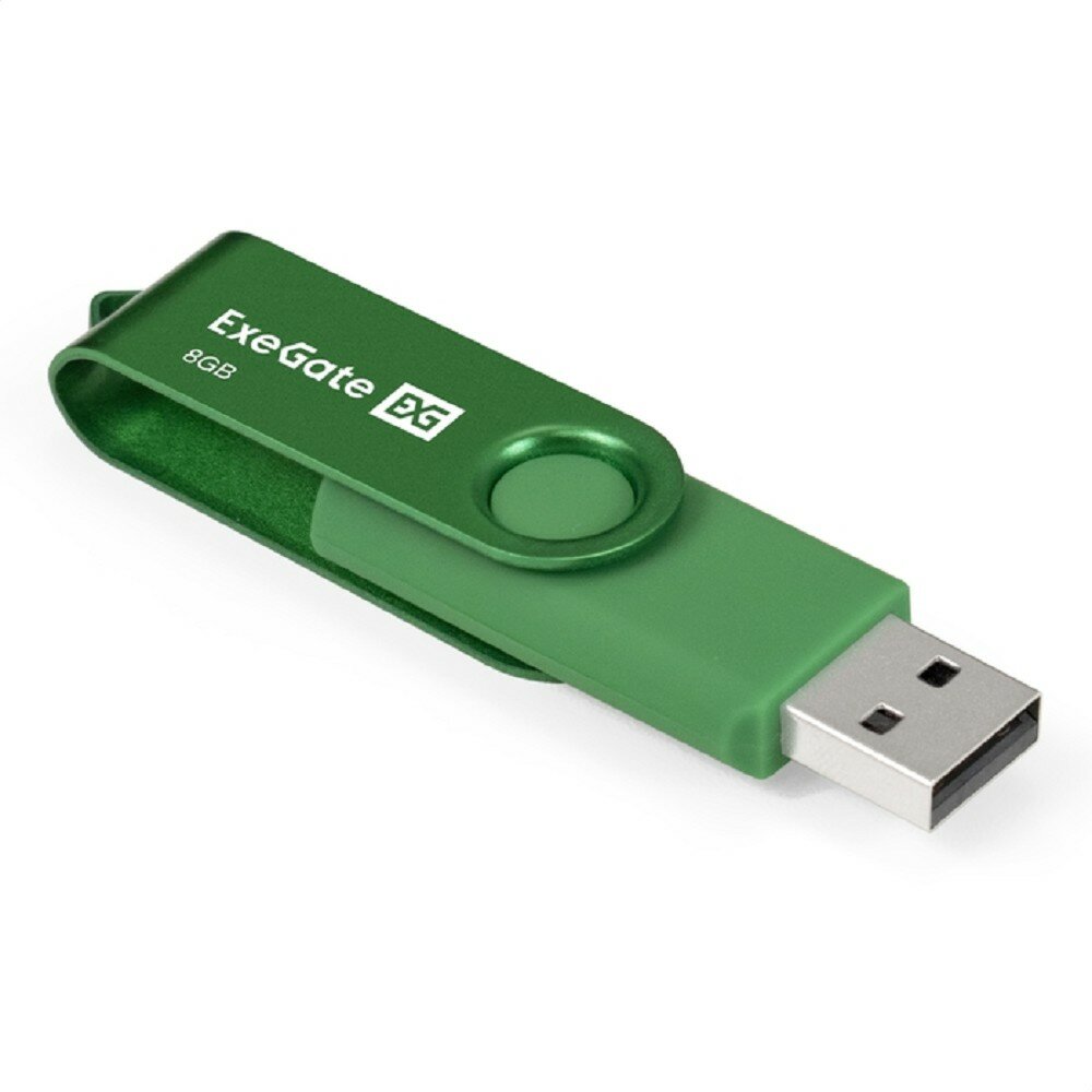 EXEGATE Носитель информации EX302036RUS USB - флеш накопитель Jet 8GB зеленый USB2.0, 480Mbps, пластик металл