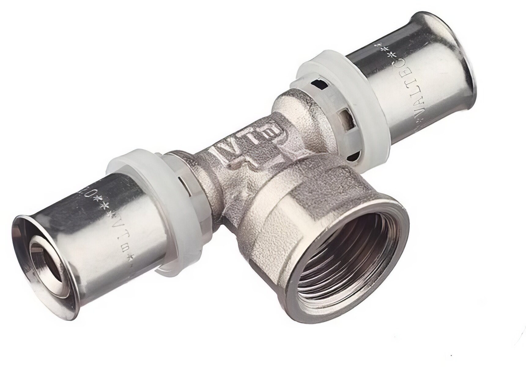 Тройник Valtec 16(пресс) х 1/2 ВР(г) х 16(пресс) (VTm.232. N.160416)