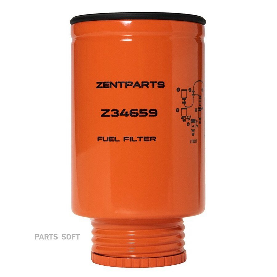 ZENTPARTS Z34659 фильтр топливный! сепаратор D107 H248 1-14\ Caterpillar Tractor
