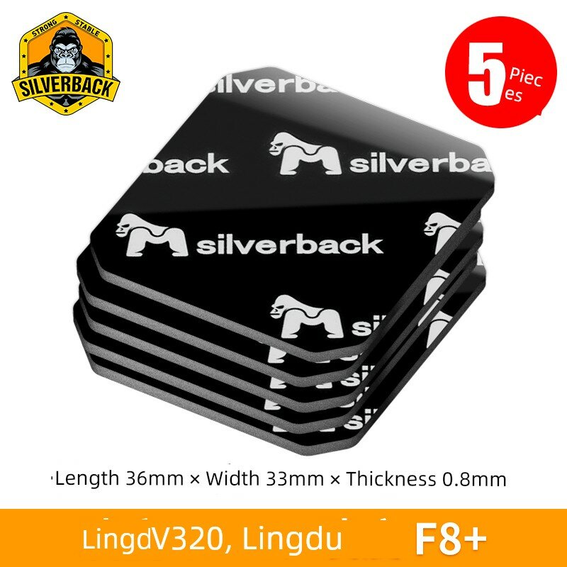 5-штучная клейкая пленка для автомобильных камер Lingdu V320 и F8+, размер 36x33 мм, включает 3 усилителя клея