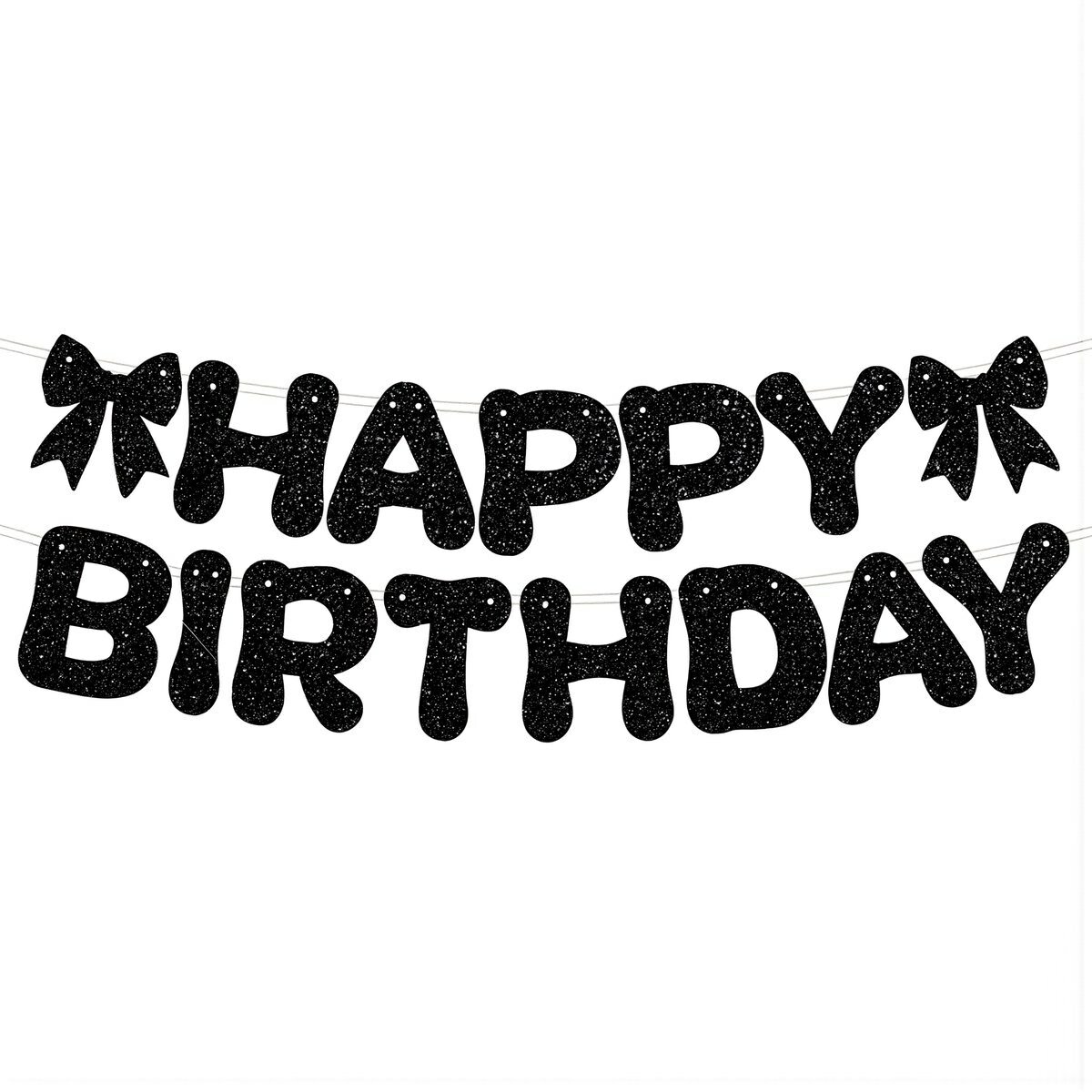 Блестящая гирлянда на день рождения надпись Happy Birthday розовый цвет с двумя бантиками подвеска для размещения на стене в комнате