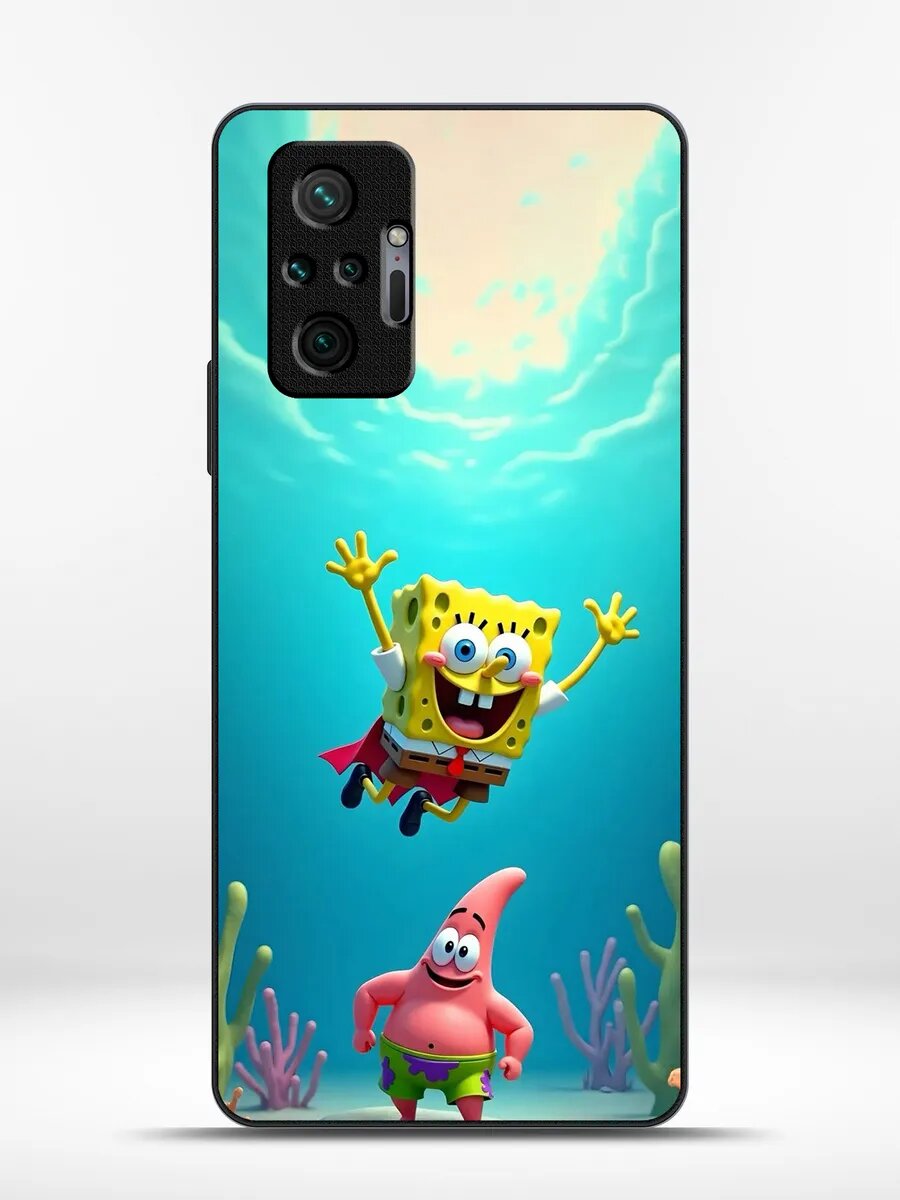 Чехол на Redmi Note 10 Pro губка боб