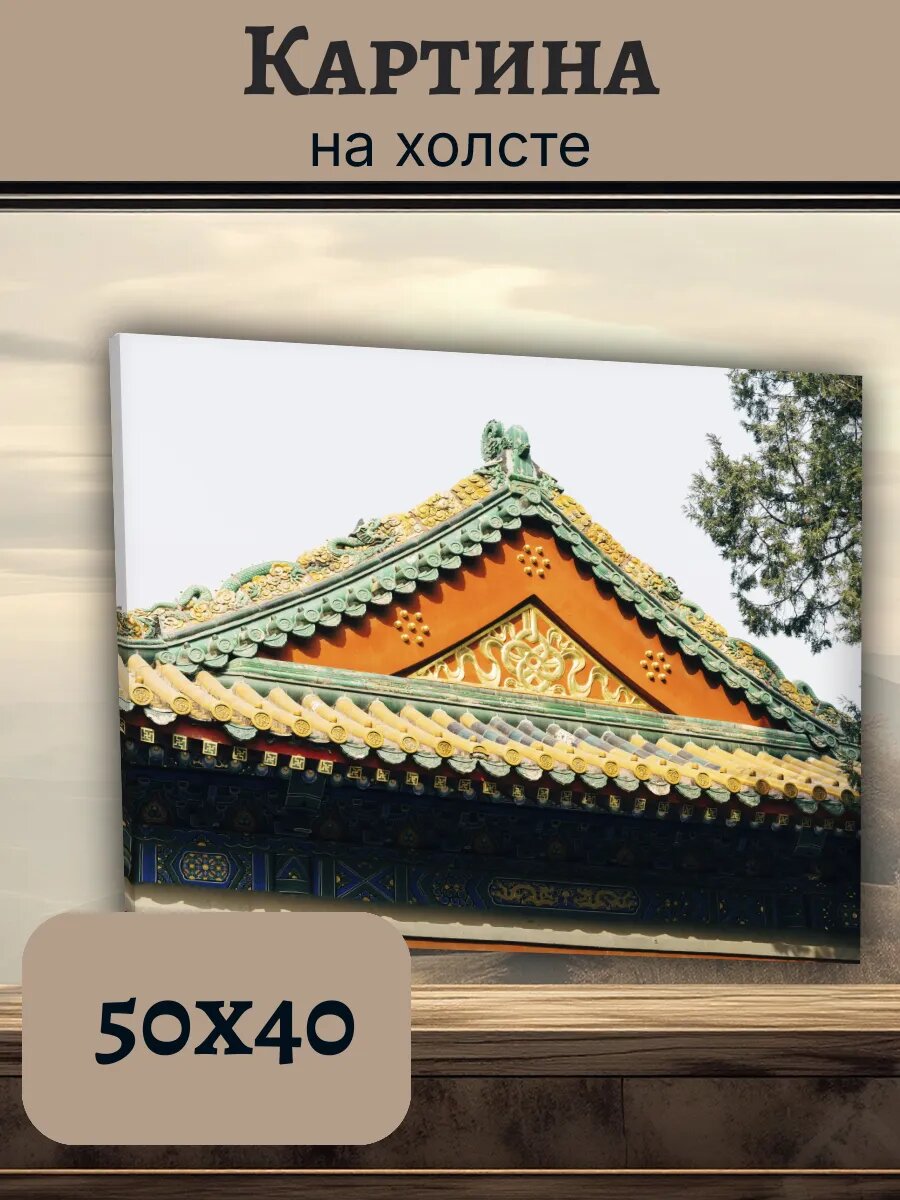 Картина Постер Китай China 40x50 традиционная архитектура