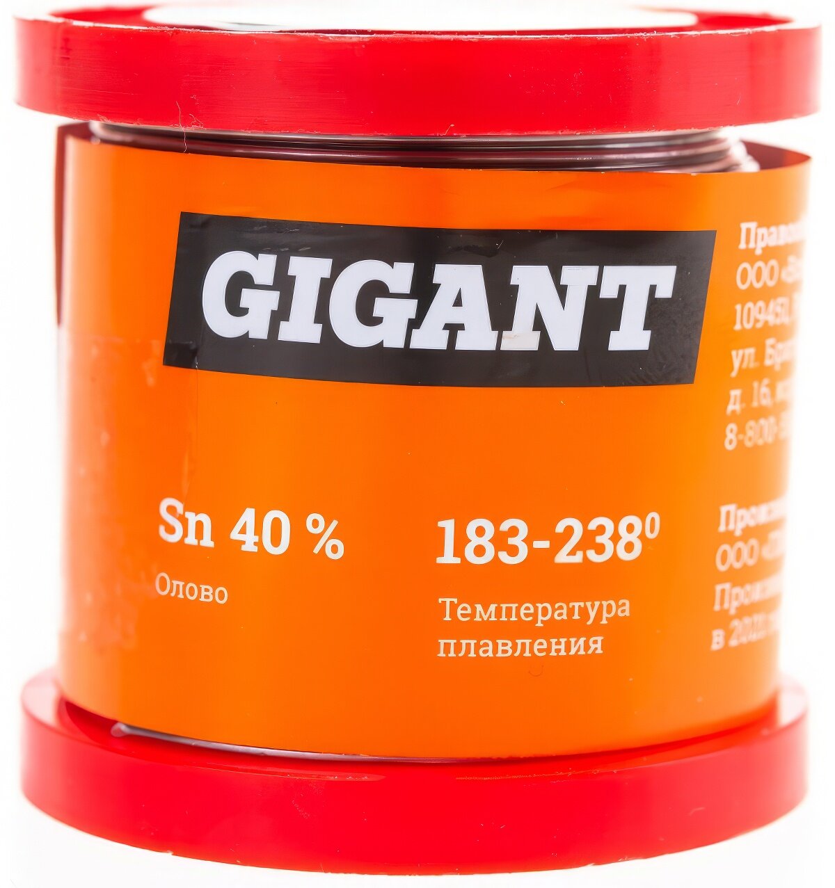 Припой ПОС 40, проволока 1 мм, 200 г Gigant GT-096