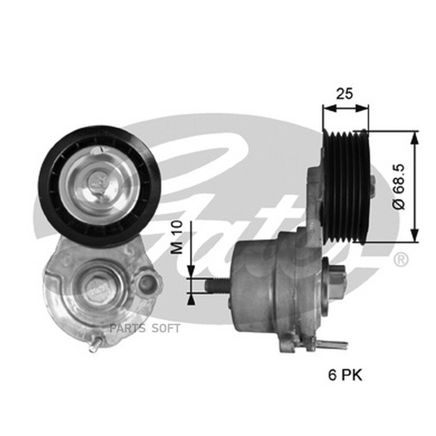 GATES T39270 Натяжитель ремня приводного OPEL/GM 2.0D/2.2D 11