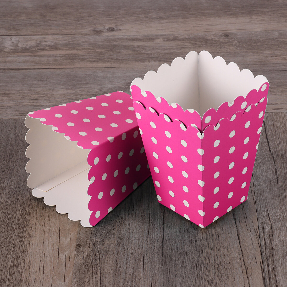 Контейнеры для попкорна розового цвета ёмкостью 24 штук 16.00X15.00X3.00CM