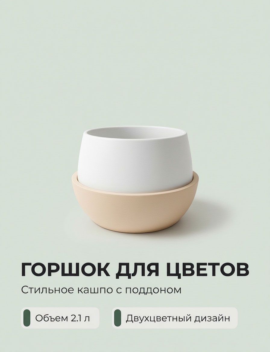 Горшок-кашпо для комнатных растений