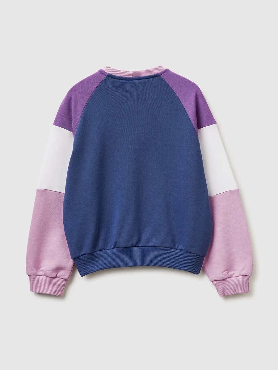 Свитшот UNITED COLORS OF BENETTON, размер L, фиолетовый, розовый — фото 1