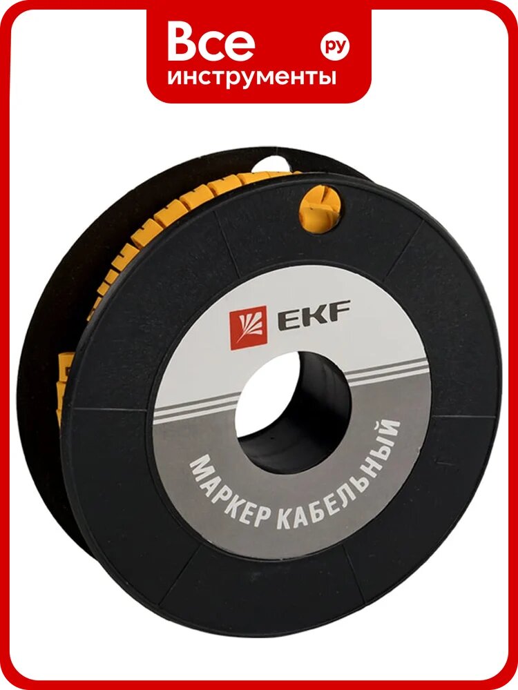 Кабельный маркер EKF PROxima 6,0 мм2, L, 350 штук, ЕС-3 plc-KM-6-L