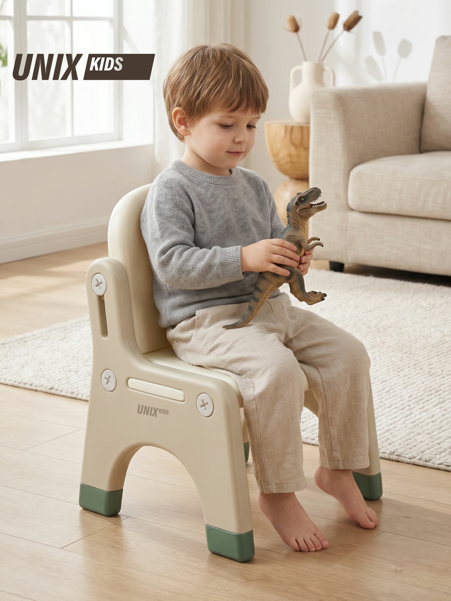 Стул UNIX Kids Dino Green