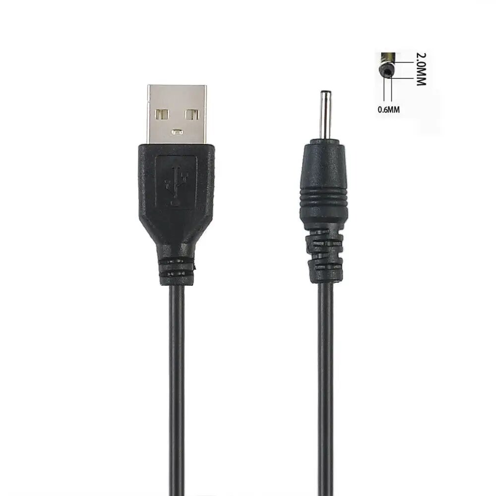 USB кабель 2.0x0.6mm для питания 80см