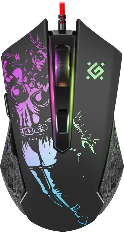 Мышь проводная Defender Sin`Sister GM-933, игровая, оптическая, USB, 7200dpi, черный