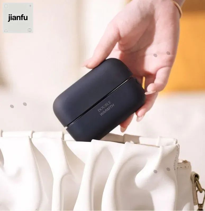 Грелка для рук портативная магнитная Double Warmth + Power Bank, бежевый