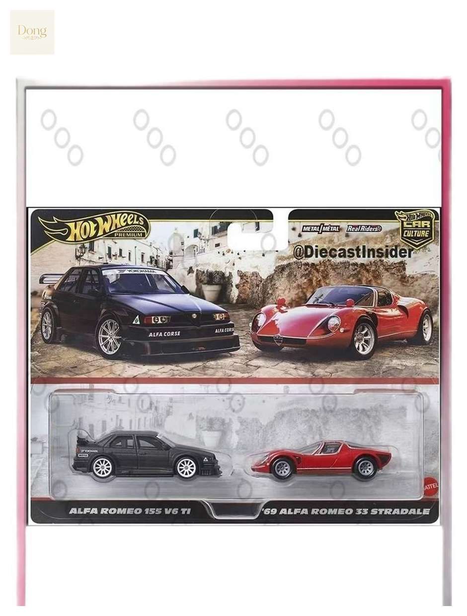 Эксклюзивный набор из двух машинок Premium HBL96 Alfa Romeo 155 V6 Ti и 69 Alfa Romeo 33 Stradale