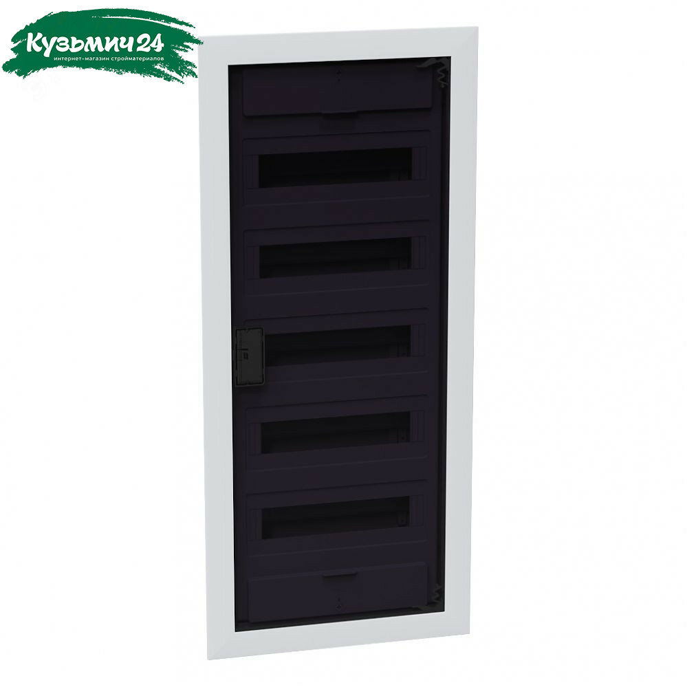Корпус пластиковый КЭАЗ OptiBox Pro 60-VKR-IP40 379815, 60 модулей, встраиваемый, прозрачная черная дверца
