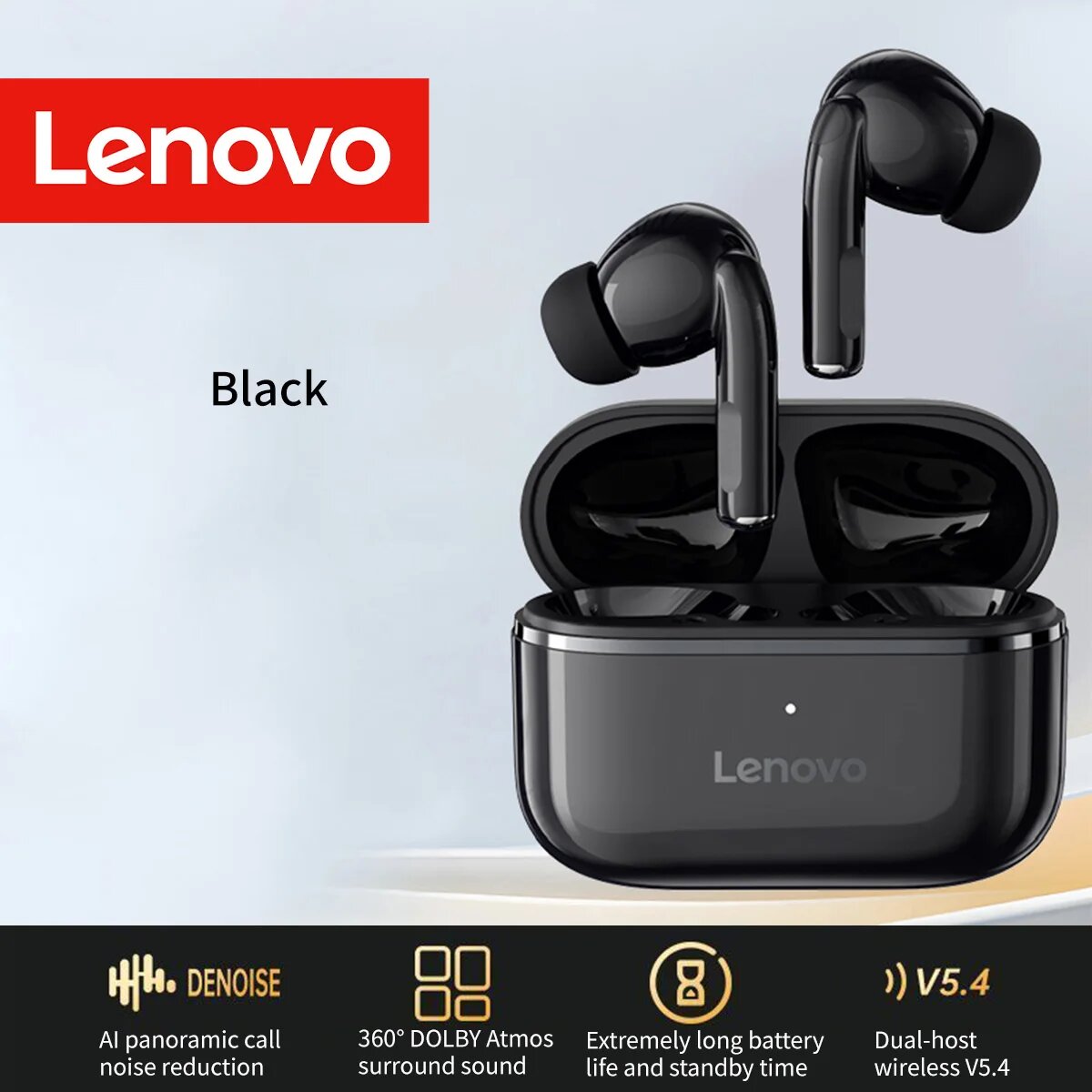 Беспроводные наушники Lenovo EA230 TWS Черный, Black