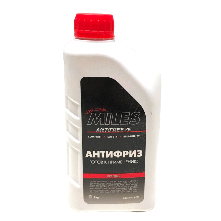 Антифриз Miles Красный G12, G12+ 0.9Л (MILES AFR1)