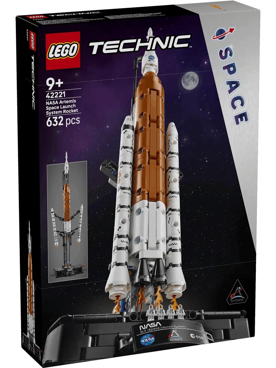 Конструктор LEGO Technic 42221 Ракета-носитель NASA Артемида, 632 детали (9+)