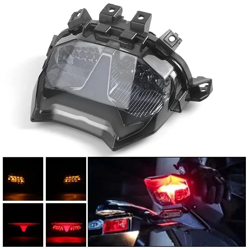 Светодиодный задний фонарь для мотоцикла Yamaha MT-09 MT-09 SP Y-AMT 2024 2025, водонепроницаемый, 12В, с функцией стоп-сигнала и указателей поворота, красный