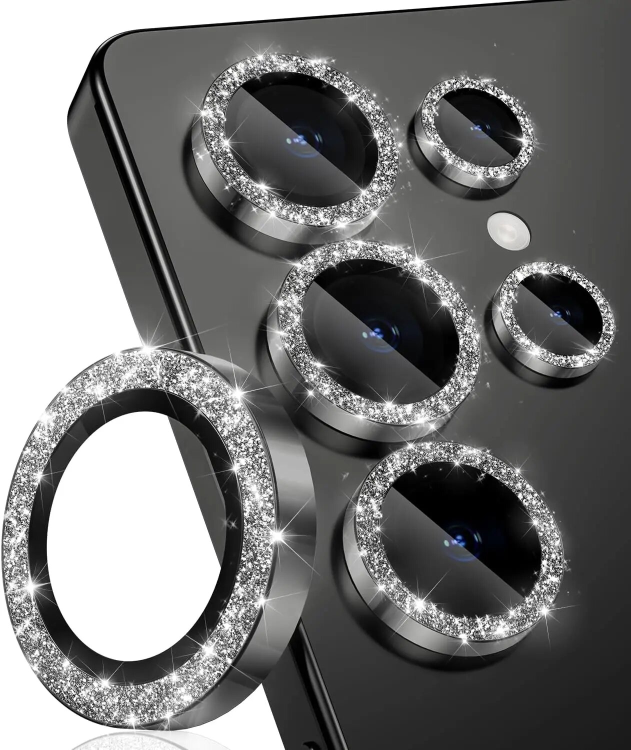 Защитное стекло для камеры Samsung Ultra S25FE S24 с Черный, Samsung S25 Edge, Shiny Black