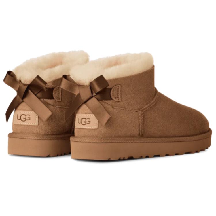 Угги UGG Bailey Bow, размер EU 39 стопа (25CM), коричневый — фото 1