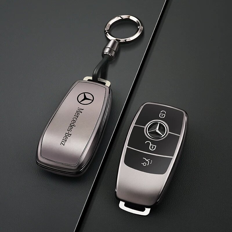 Чехол для ключей Mercedes Model B, цвет оружейный с регулируемым ремешком для хранения автомобильных ключей