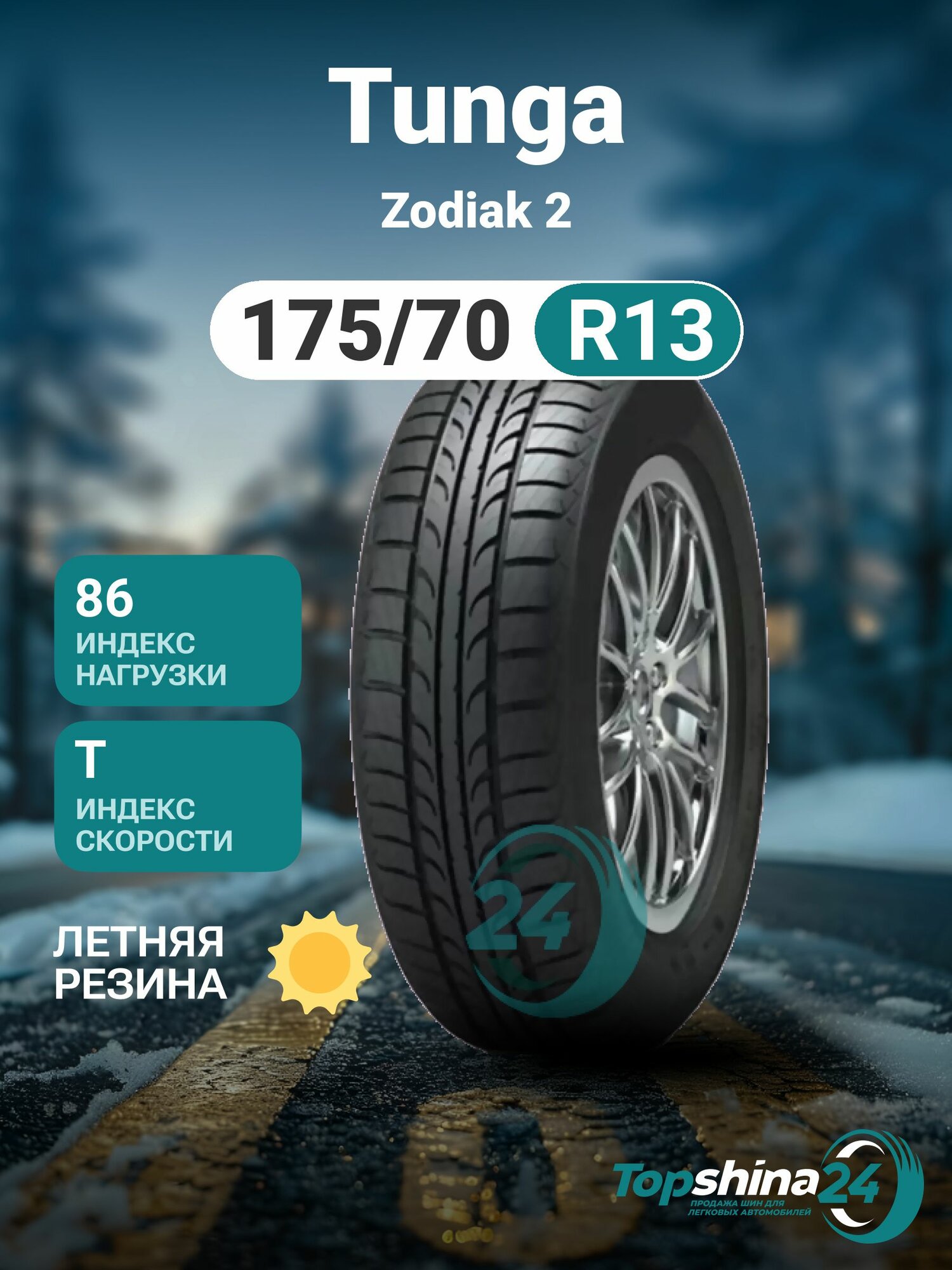 Шины летние Tunga Zodiak 2 175/70 R13 T86