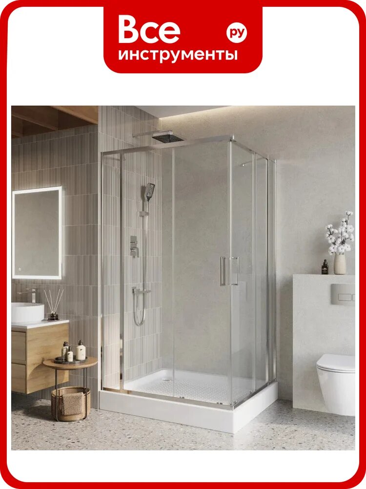 Душевой уголок BelBagno LUCE-AH-22-150/115-C-Cr