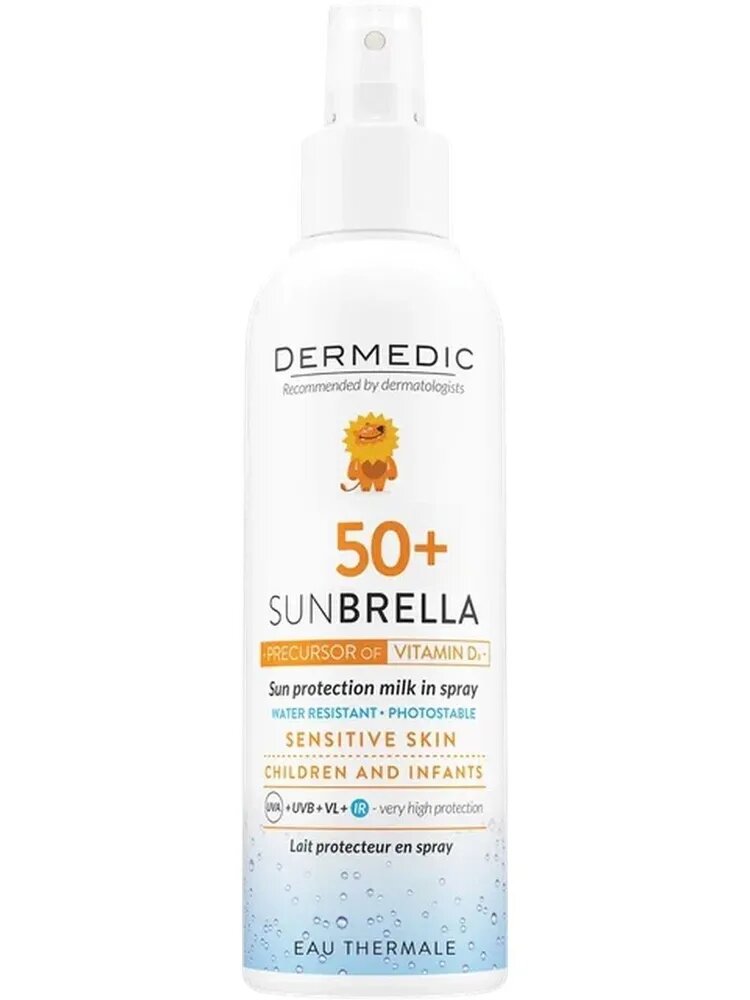 DERMEDIC Детское защитное молочко-спрей для тела SPF 50 Sunbrella Baby, 150 мл