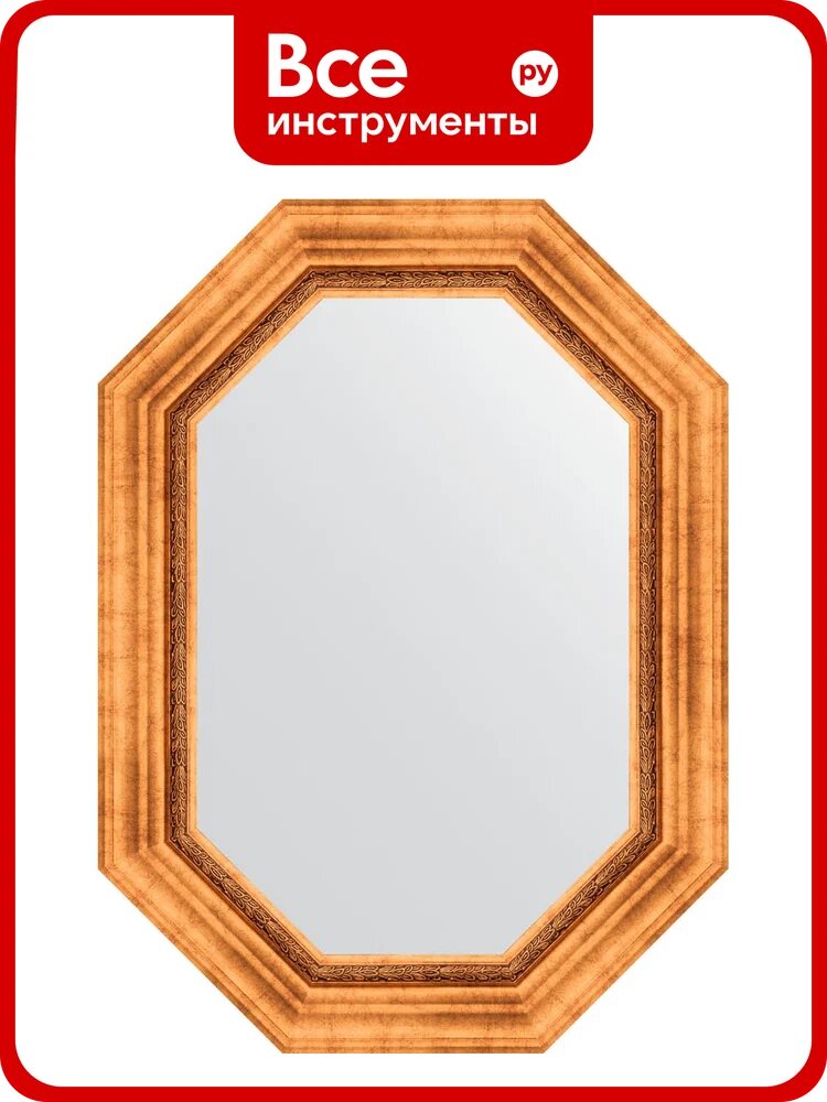 Зеркало EVOFORM в багетной раме - римское золото 88 mm (56x76 cm) 7161