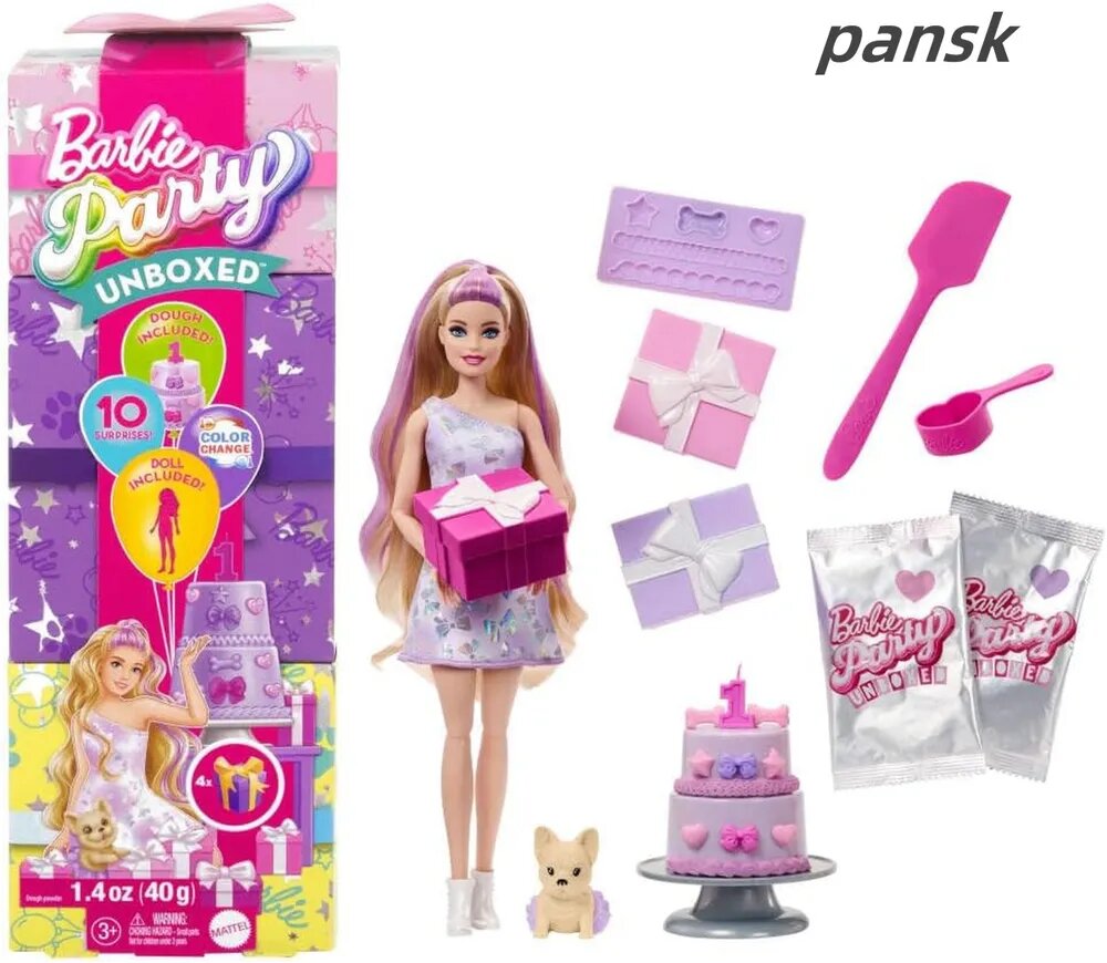 Кукла Барби День рождения Barbie Party Doll Pet Birthday JFG70