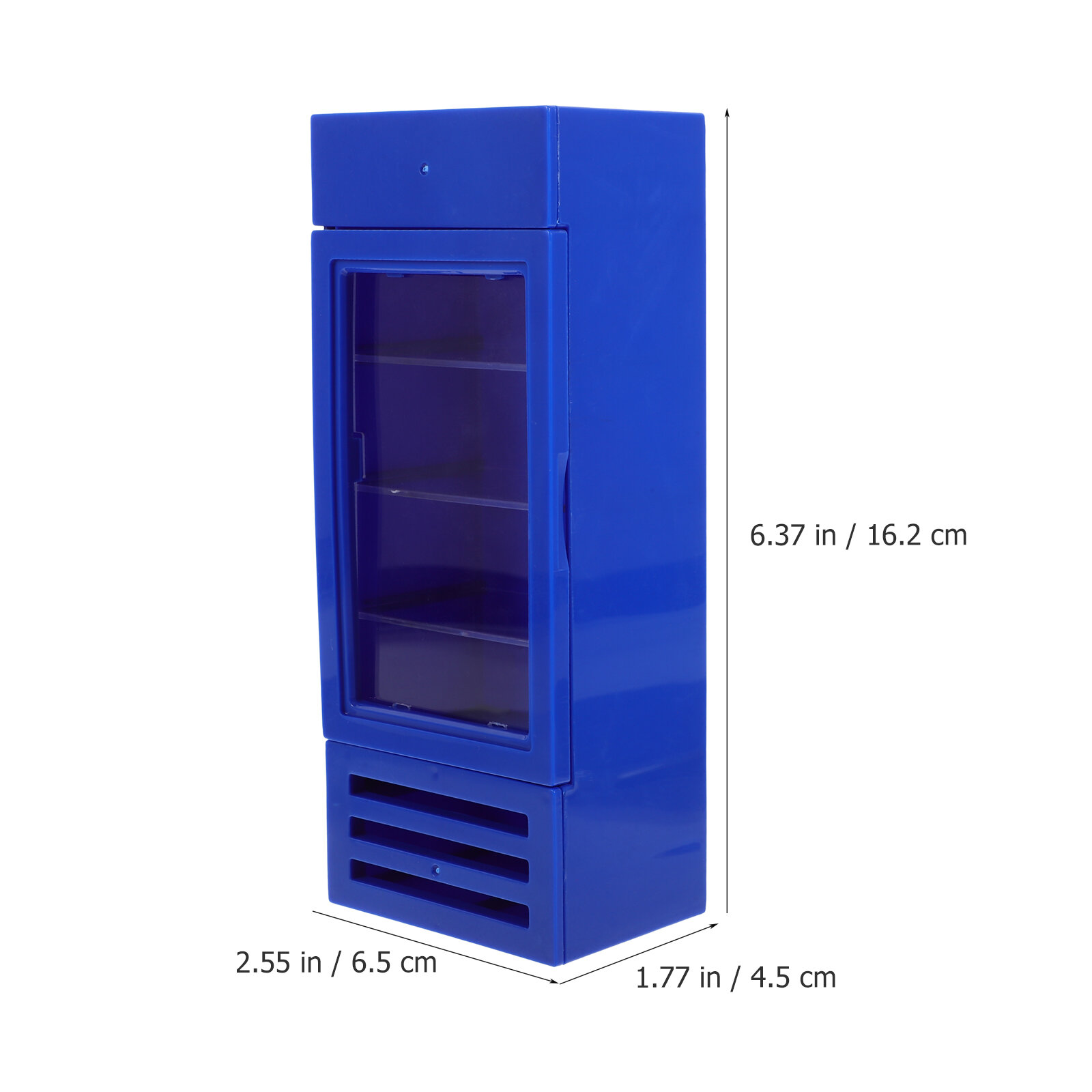 Симпатичный Синий Мини-Холодильник Для Кукольного Домика Размер 16.20X6.50X4.50Cm