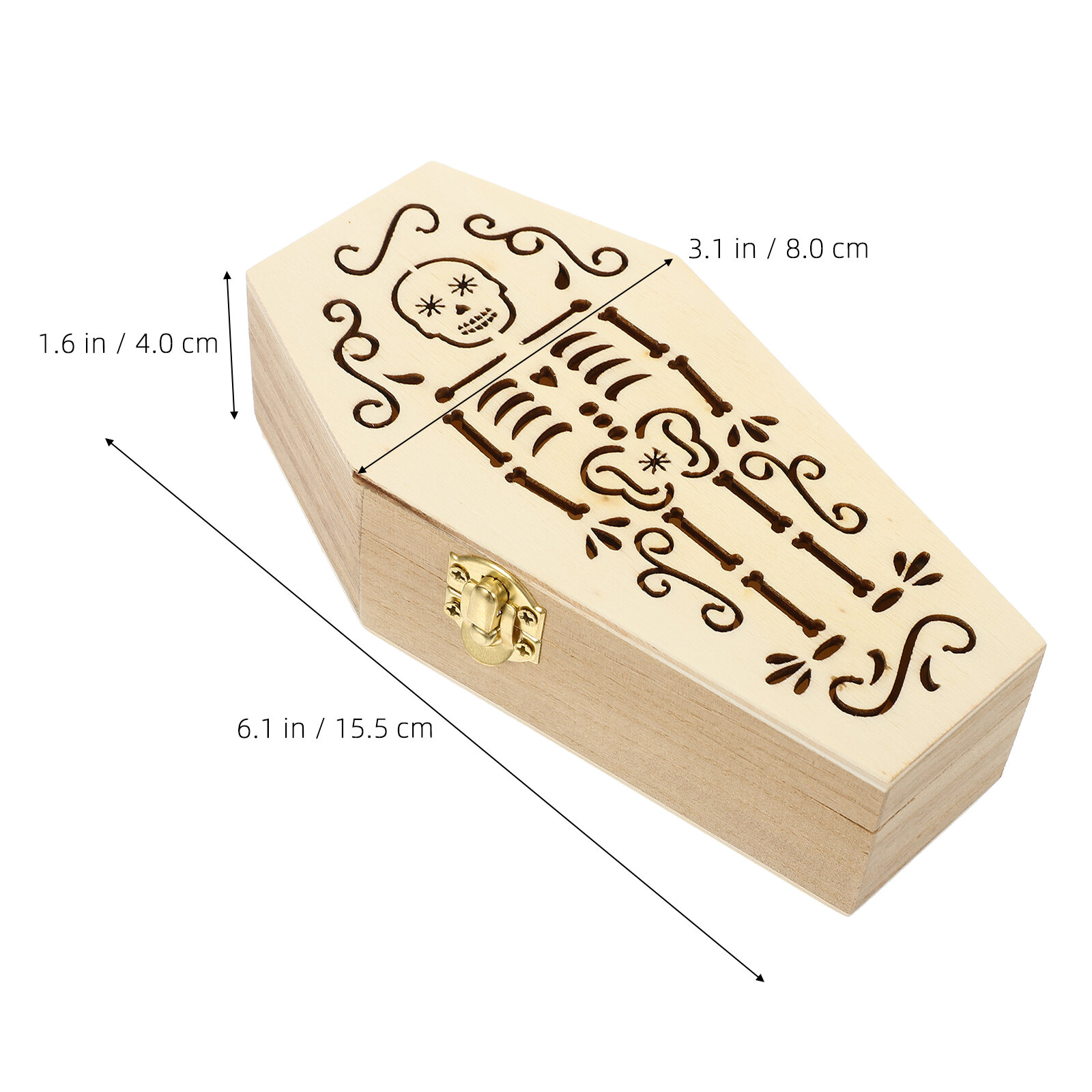 Коробка В Forme Кофейного Гроба Для Хэллоуина Идеальный Подарок 15.50X8.00X4.00Cm