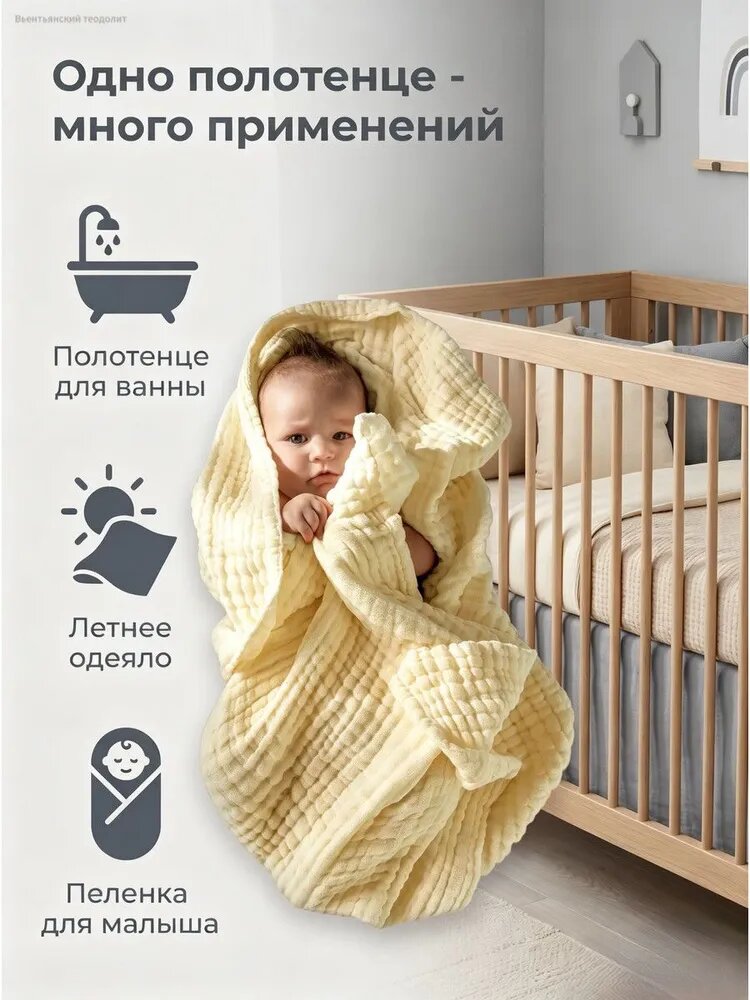 Плед 105x105 см перкаль белый