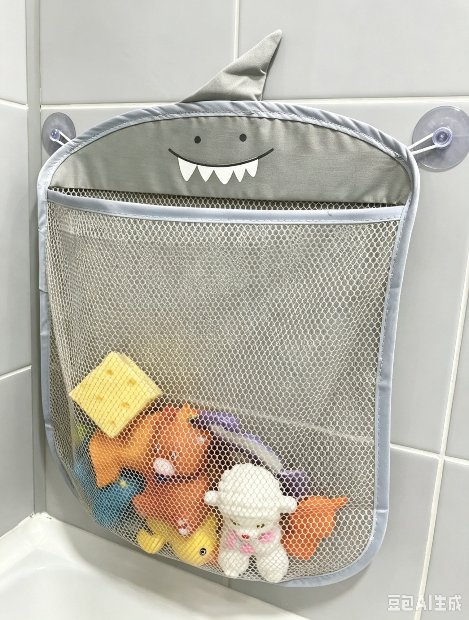 Сетка для хранения игрушек "Морской котик", в ванной, на присосках