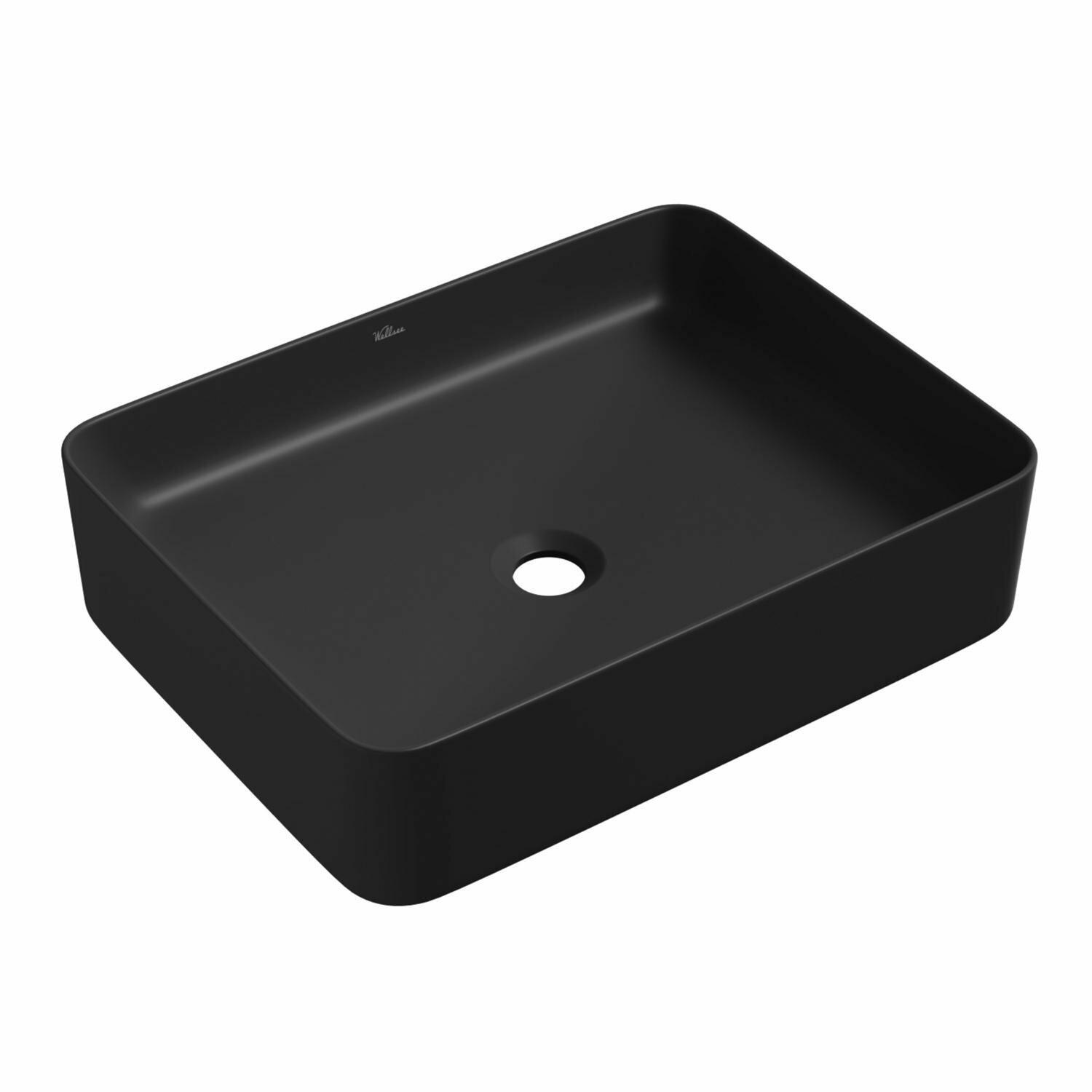 Раковина накладная Wellsee Mint 50 338104000 черная матовая, фарфор