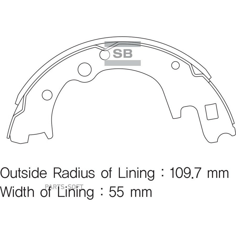 Колодки тормозные SANGSIN BRAKE /583054BB00/ H-100 / Porter ТАгаз задн бараб SANGSIN BRAKE SA140 | цена за 1 шт