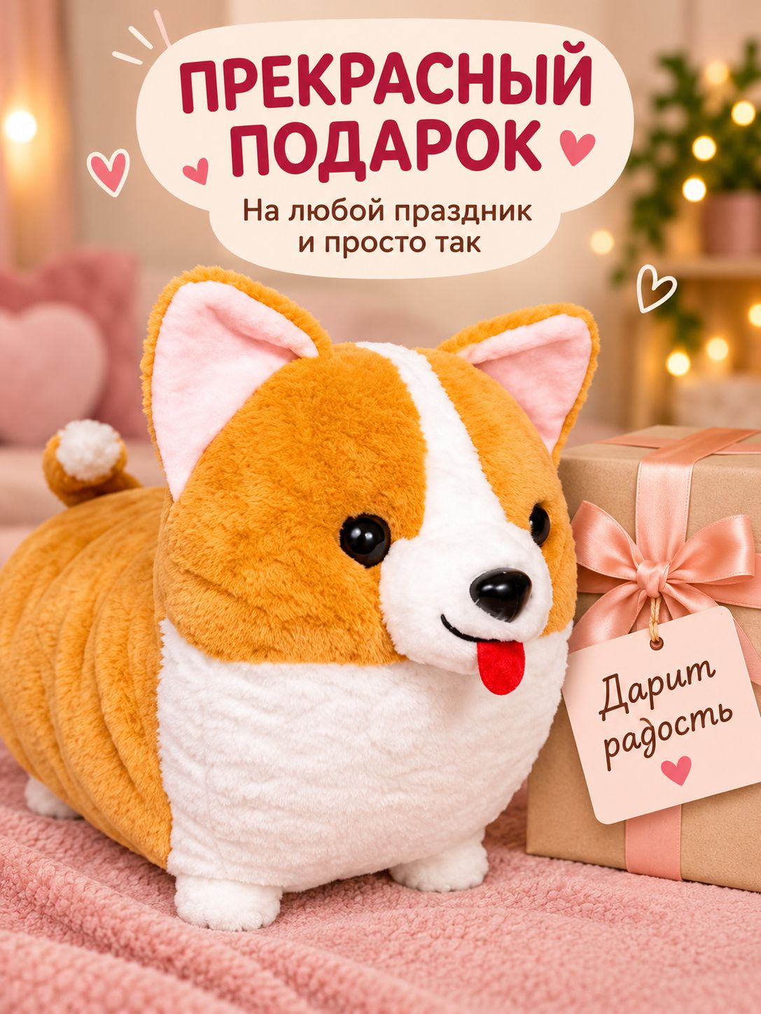 Корги мягкая игрушка 45 см
