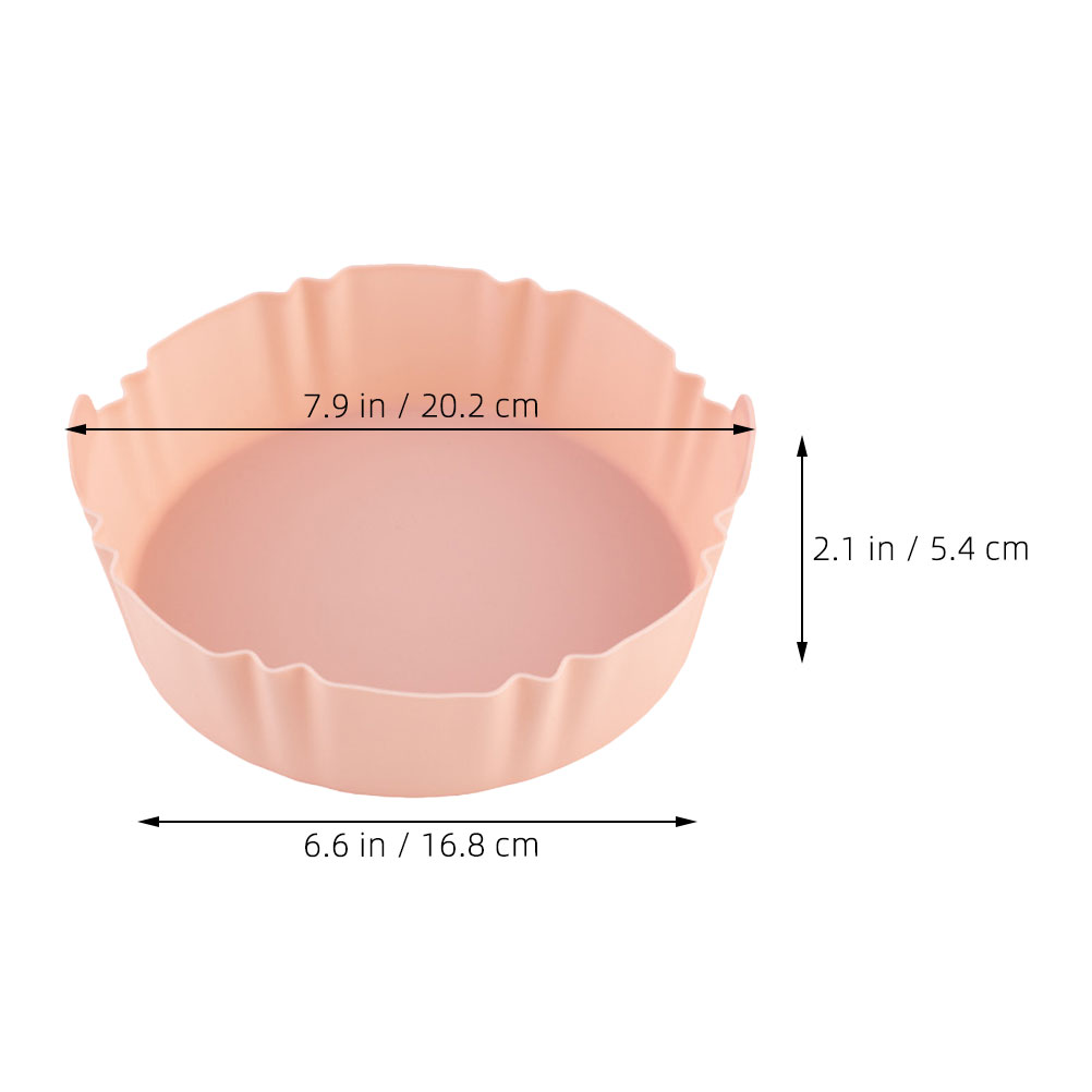 Коврик Для Воздушной Жарки Из Силикона Розового Цвета 20.20X16.80X5.40Cm