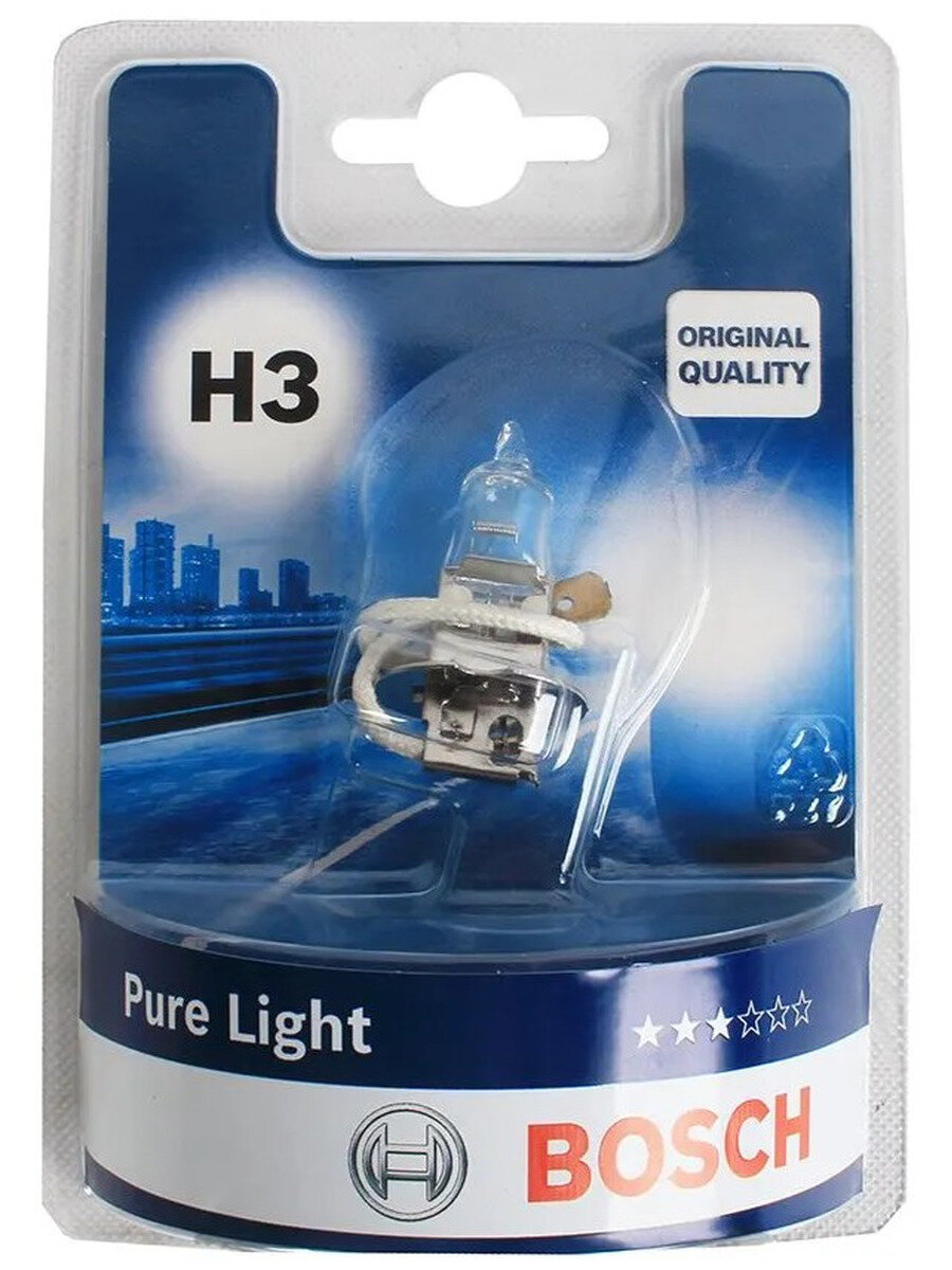 Лампа Bosch Pure Light H3 12V 55W PK22s 1987301006