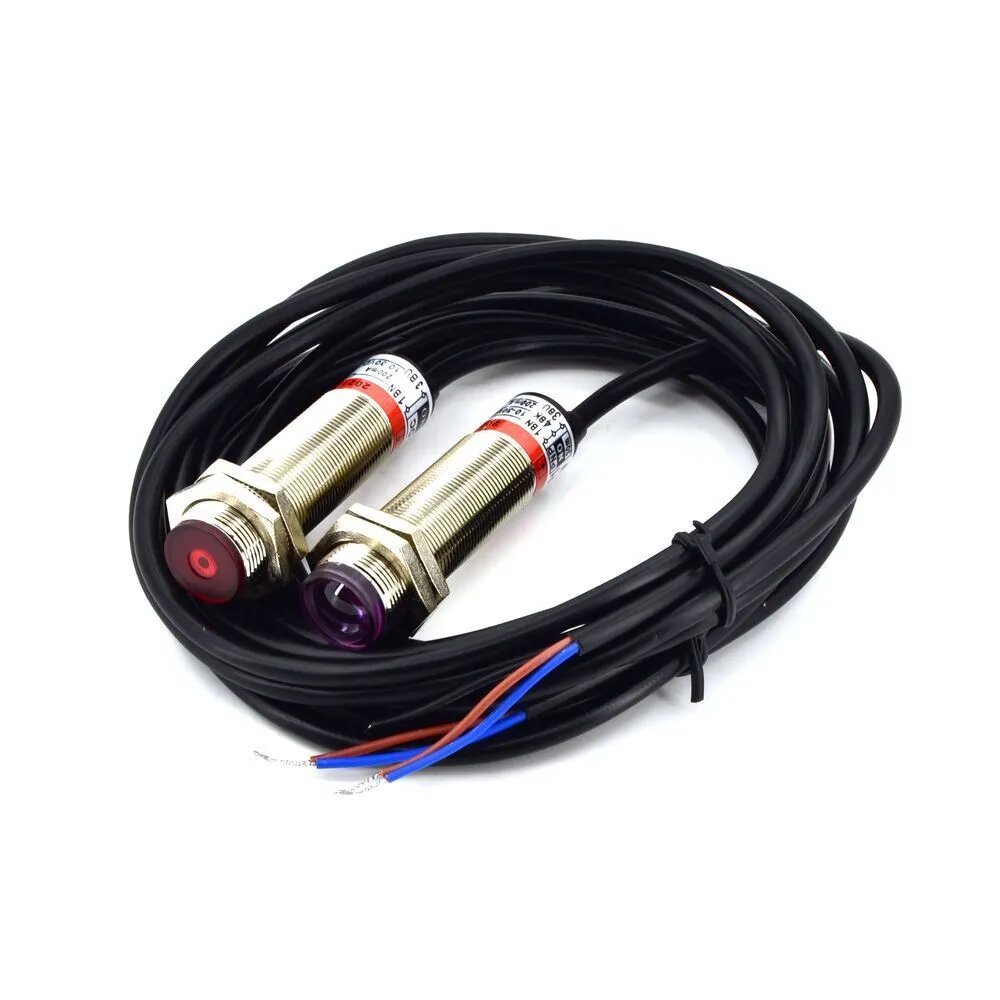 Оптический датчик М18, дистанция 35м PNP NC (SZ-JG-30MDSP2-DS)