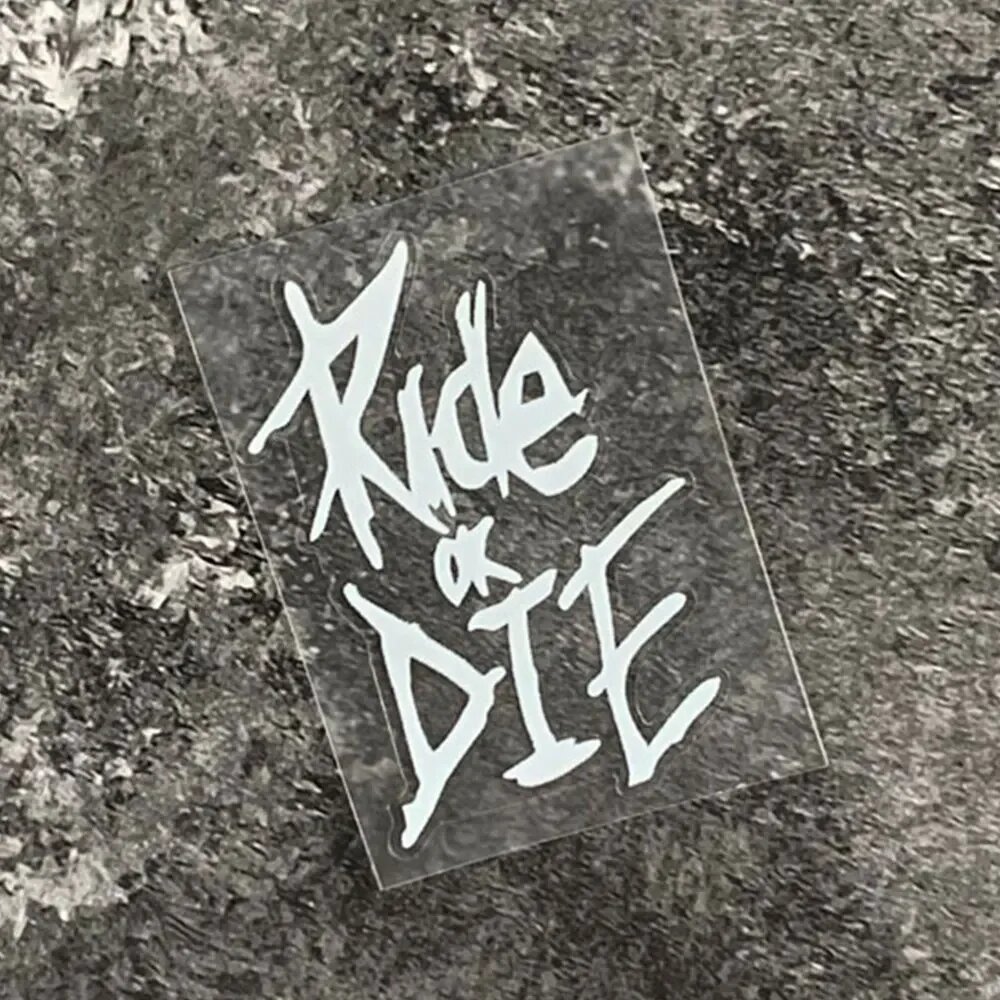 Водонепроницаемые Наклейки «Ride Or Die» Для Рамы Велосипеда, Верхней Трубки MTB, 2.8x4CM, WHITE