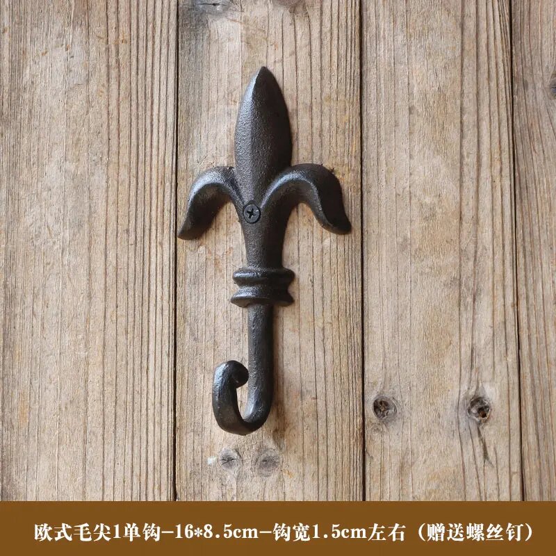 Ретро крючки из чугуна style4 single hook